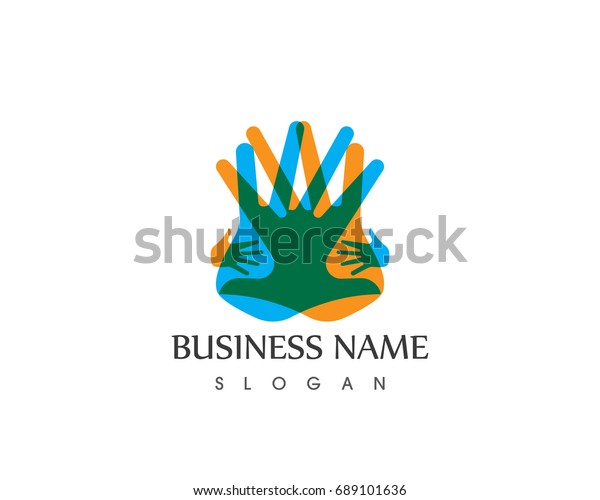 Business Hand Logo Design Stock Vector (Royalty Free) 689101636 ...