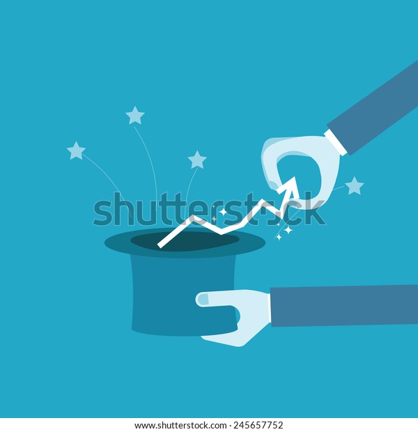 Business Hand Magic Graph Stock Vector (Royalty Free) 245657752 ...