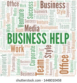 Business Help Word Cloud Collage Made Stock Vector (Royalty Free ...