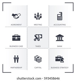 Business Icon Set Stock Vector (Royalty Free) 593458646 | Shutterstock