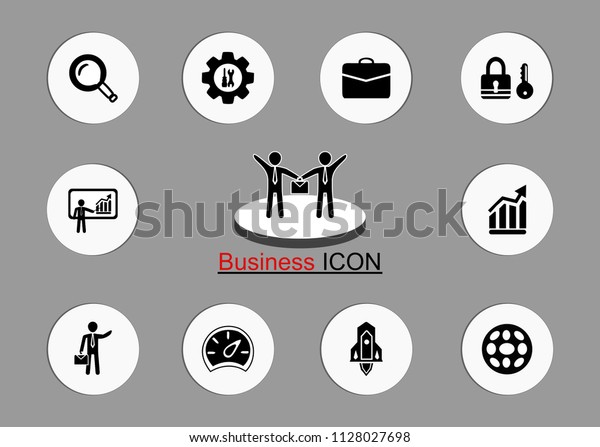 Business Icon Vector Symbols Steps Successful Stock Vector (Royalty ...