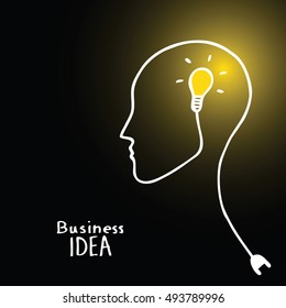 Business Idea Concept Thinking Head Design Stock Vector (Royalty Free ...