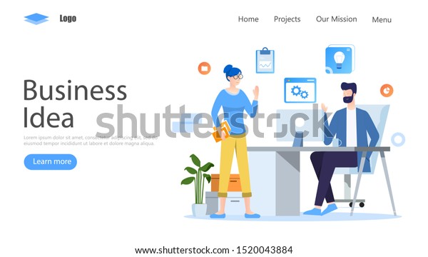 Business Ideas Vector Illustration Concept Suitable Stock Vector ...