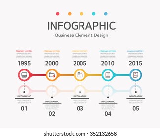 Five Steps Sequence Template Infographic Stock Vector (Royalty Free ...
