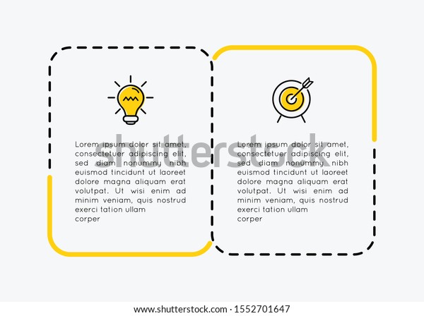 Business Infographic 2 Options Flowchart Vector Stock Vector (Royalty ...
