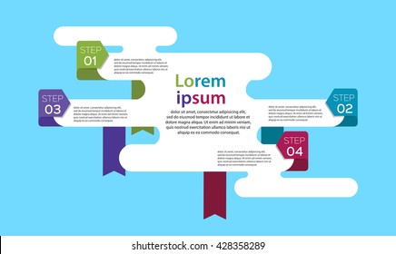 Business Infographic 4 Step Vector Infographics Stock Vector (Royalty ...