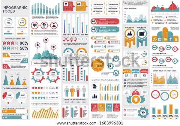 Business Infographic Elements Set Stock Trading Stock Vector (Royalty Free) 1683996301