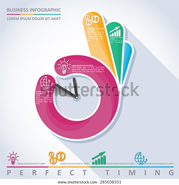 Business Infographic Perfect Timing Vector Stock Vector (Royalty Free ...