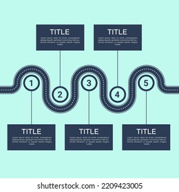 Business Infographic Road Line Process Steps Stock Vector (Royalty Free ...