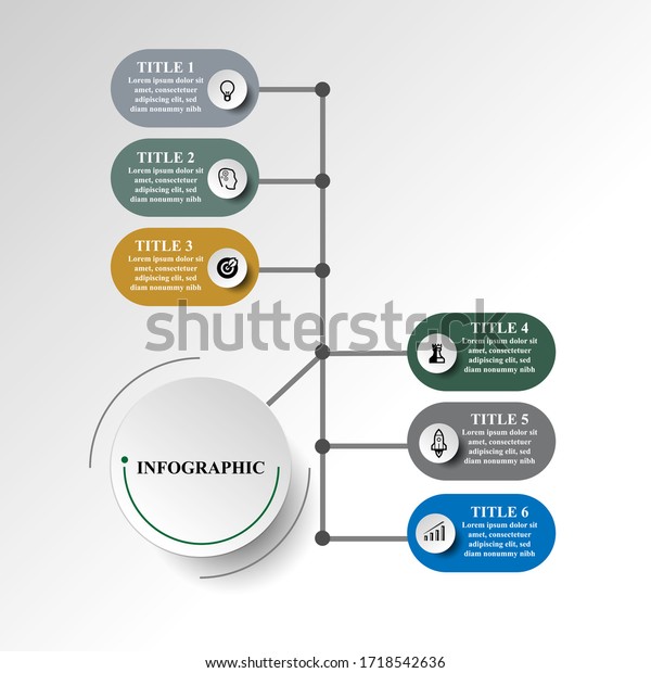 Business Infographic Template Concept Circle Option Stock Vector ...