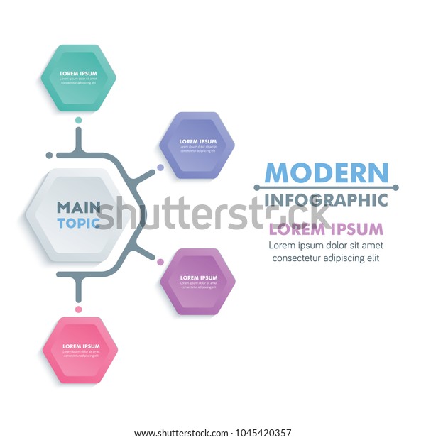 Business Infographic Template Modern Hexagonal Infographics Stock ...