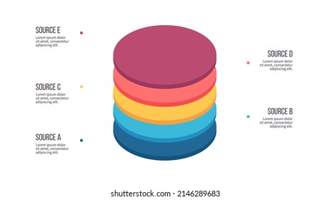 Business Infographic Template Vertical Chart Graph Stock Vector ...
