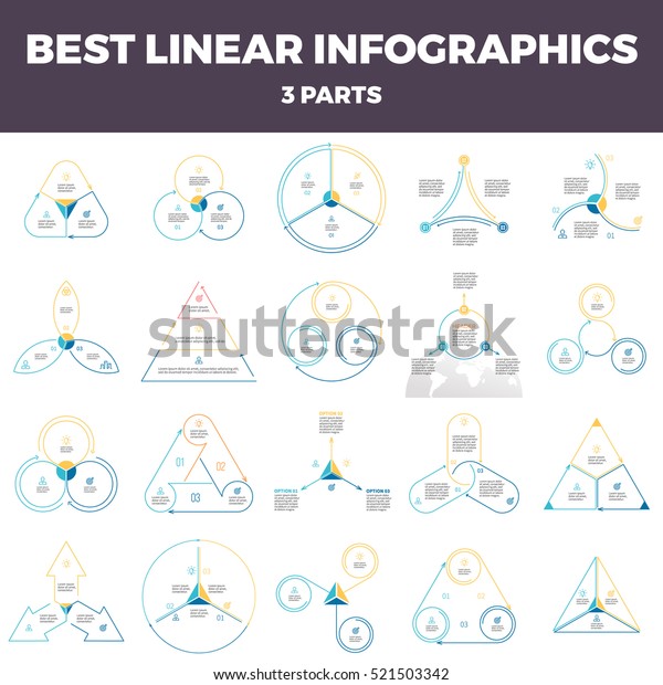 Vetor stock de Business Infographics Linear Infographic Elements ...