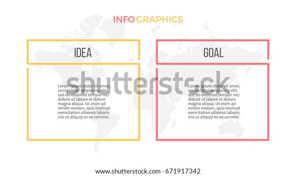 Business Infographics Presentation 2 Columns Options Stock Vector ...