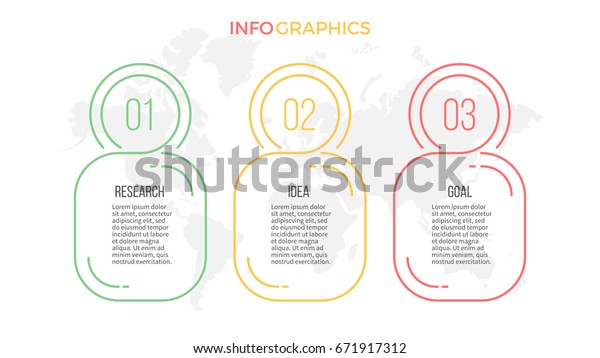 Business Infographics Presentation 3 Columns Options Stock Vector ...