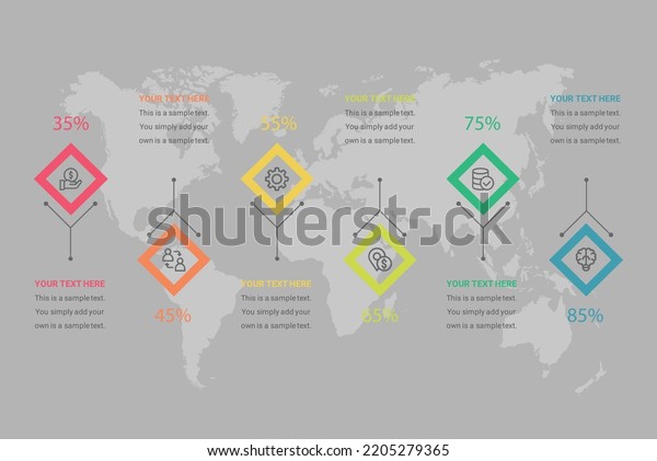 Business Infographics Status Structure Elements Target Stock Vector ...