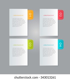 Business Infographics Tabs Template Presentation Education Stock Vector ...