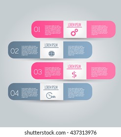 Business Infographics Tabs Template Presentation Education Stock Vector ...