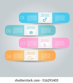 Business Infographics Tabs Template Presentation Education Stock Vector ...