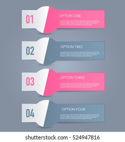Business Infographics Tabs Template Presentation Education Stock Vector ...