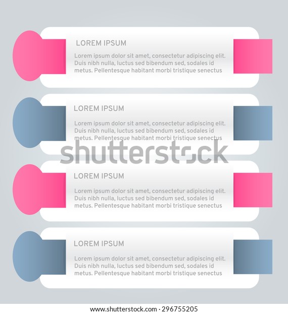 Business infographics tabs template for presentation, education, web ...