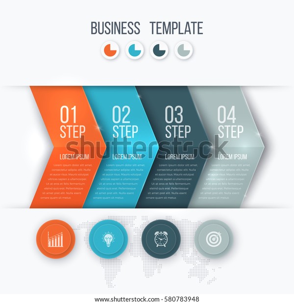 Business Infographics Template Arrows Text Areas Stock Vector (Royalty ...