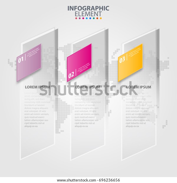 Business Infographics Transparancy Design Elements Template Stock ...