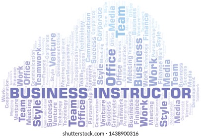 Business Instructor Word Cloud Collage Made Stock Vector (Royalty Free ...