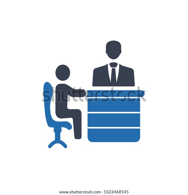 Business Interview Icon Stock Vector (Royalty Free) 1022468545 ...