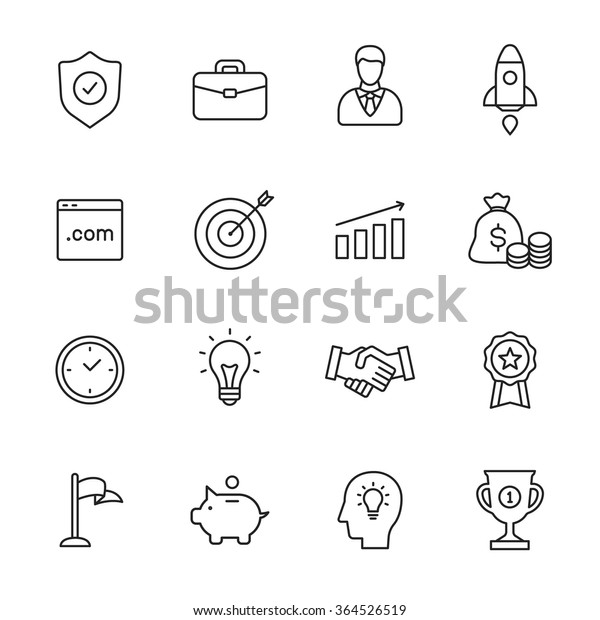 Business Line Icons Stock Vector (Royalty Free) 364526519 | Shutterstock