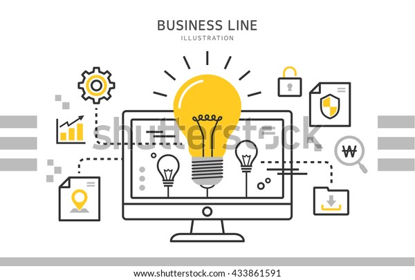 Business Line Illustration Stock Vector (Royalty Free) 433861591