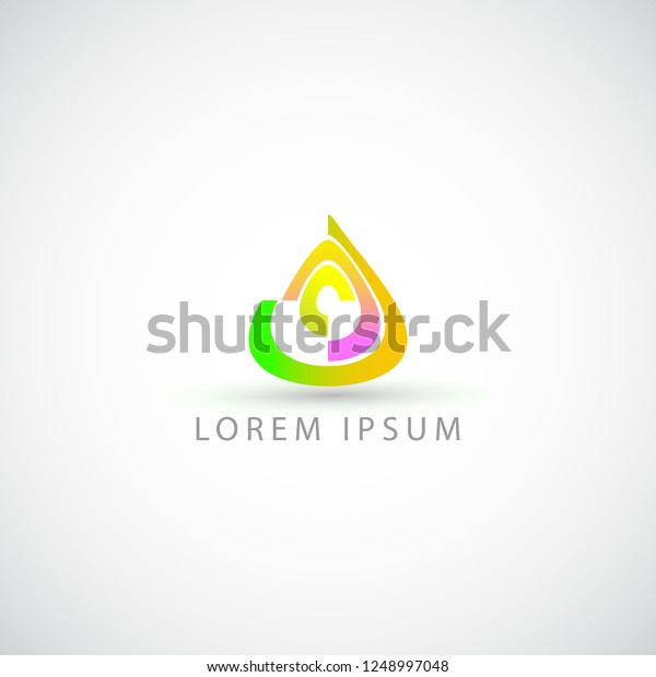 Business Logo Colorful Drop Vector Sign Stock Vector (Royalty Free ...