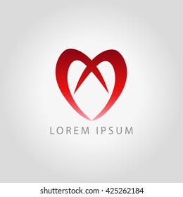 Heart Square Logo Design Template: vector de stock (libre de regalías ...