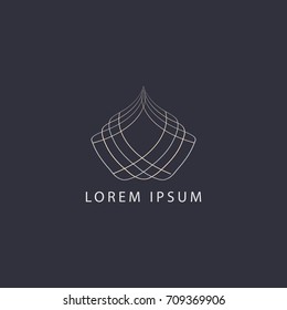 Business Logo Line Drop Vector Sign Stock Vector (Royalty Free ...