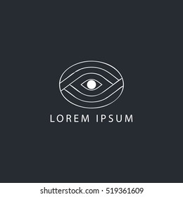 Business Logo Lines Eye Vector Sign Stock Vector (Royalty Free ...