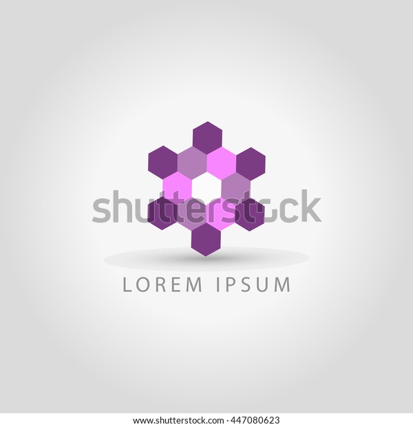Image vectorielle de stock de Business Logo Polygons Vector Sign 447080623