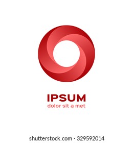 Business Logo Red Circle Icon Stock Vector (Royalty Free) 329592014 ...