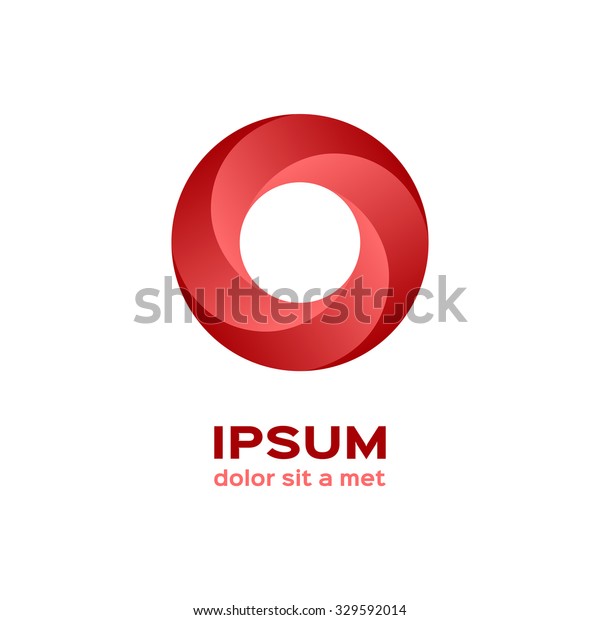 Business Logo Red Circle Icon Stock Vector (Royalty Free) 329592014 ...