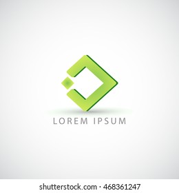 Abstract Hexagon Rombe Logo Template Material Stock Vector (Royalty ...