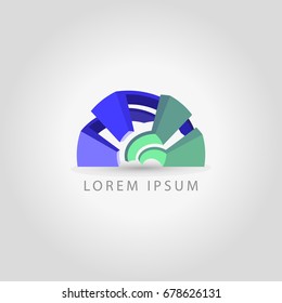 Business Logo Semicircle Vector Sign Stock Vector (Royalty Free ...