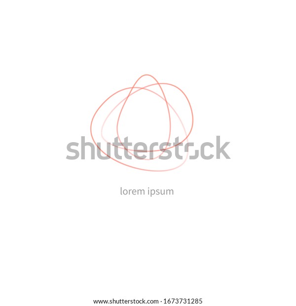 Business Logo Shape Intersecting Ellipses Abstract Stock Vector ...