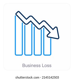 Business Loss Graph Icon Concept Stock Vector (Royalty Free) 2145142503 ...