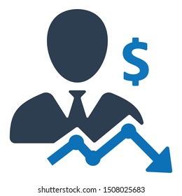 Business Loss Icon Vector Graphics Stock Vector (Royalty Free ...