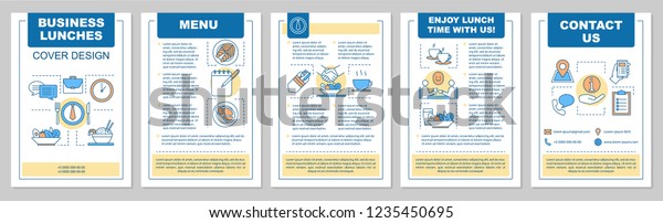 Business Lunch Brochure Template Layout Successful Stock Vector ...