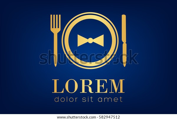 Business Lunch Logo Stock Vector (Royalty Free) 582947512