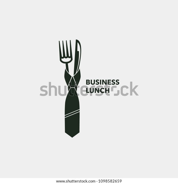 Business Lunch Logo Template Design Fork Stock Vector (Royalty Free ...