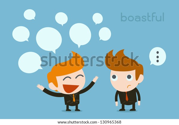 Business Man Bragging Stock Vector (Royalty Free) 130965368 | Shutterstock