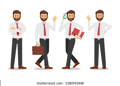 Business Man Character Design Vector Illustration Stock Vector (Royalty ...
