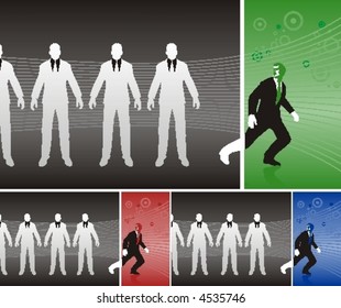 Business Man Escaping Crowd Stock Vector (Royalty Free) 4535746 ...