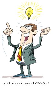 Businessman Get Idea Stock Vector (Royalty Free) 150679223